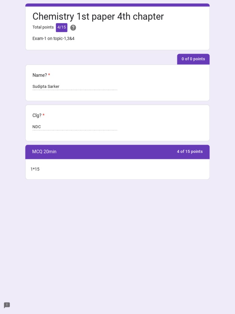 Chemistry 1st Paper 4th Chapter | PDF