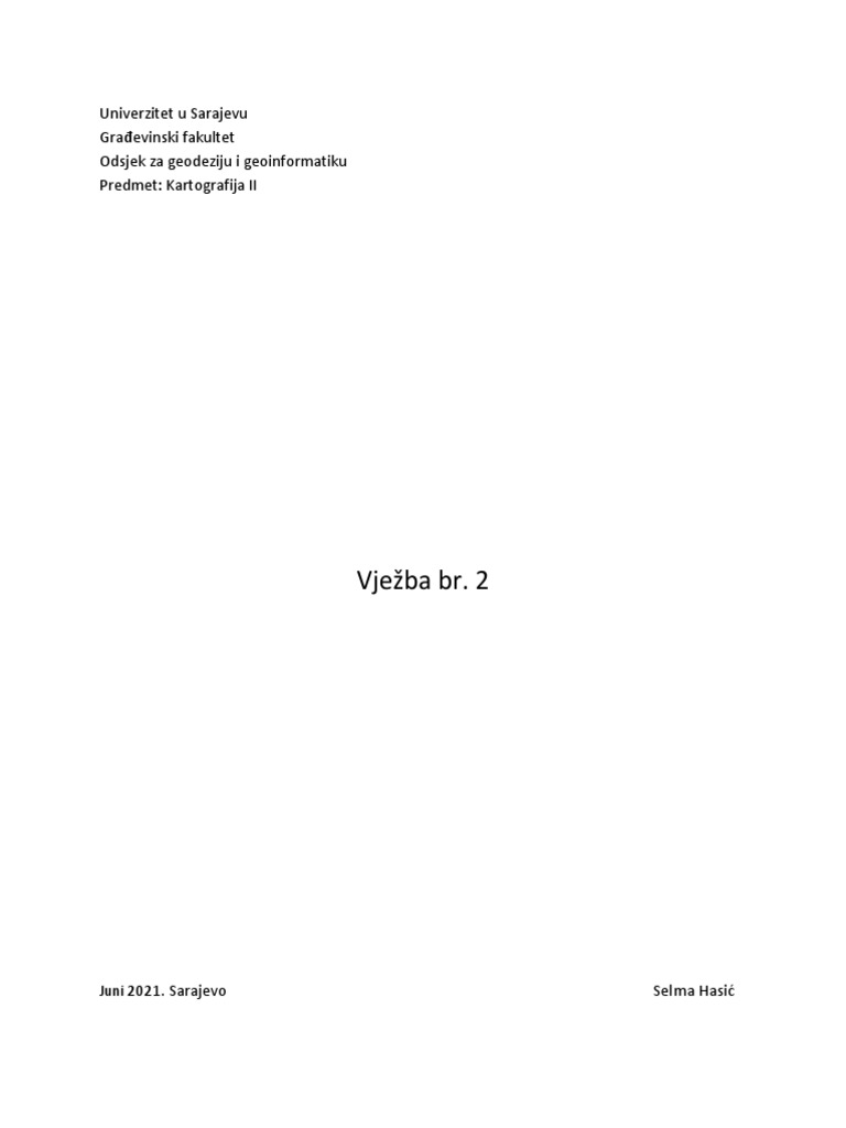 Vjezba 2 Selma Hasic | PDF