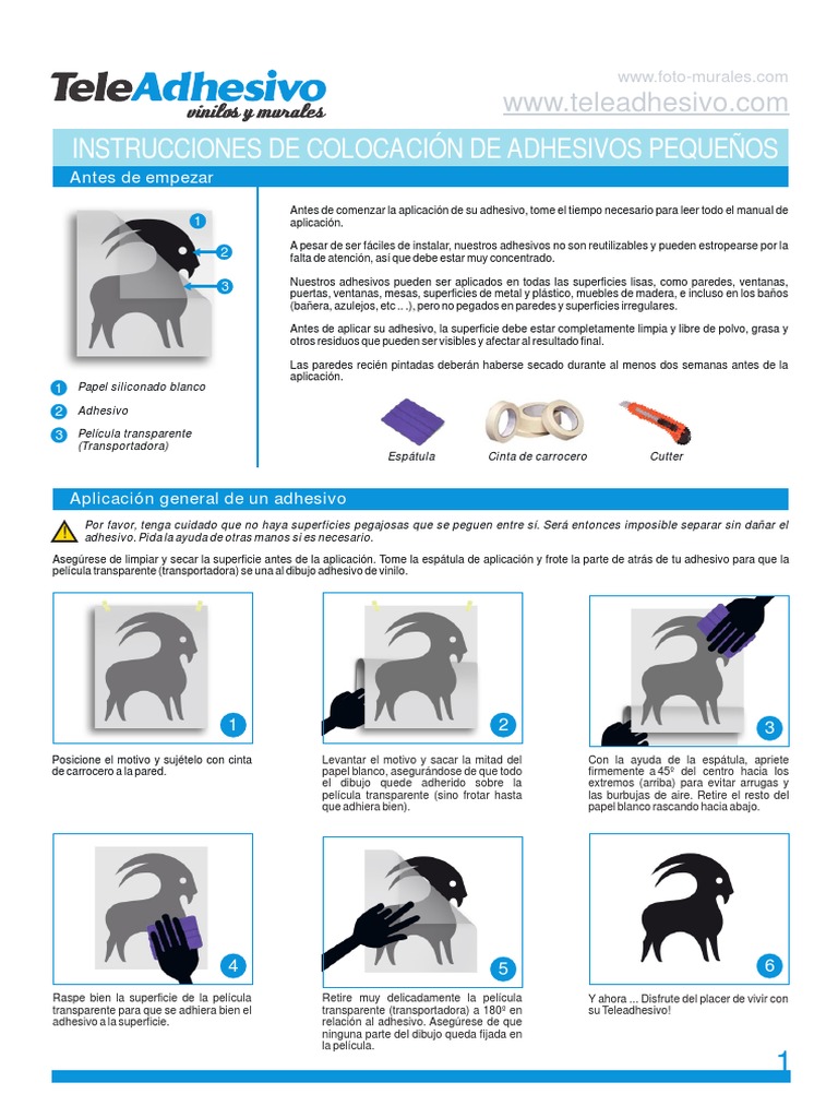 Instrucciones Vinilos | PDF | Papel | Materiales