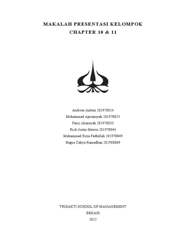 Makalah Presentasi Kelompok Chapter 10 Dan 11 | PDF | Karier & Perkembangan | Bisnis