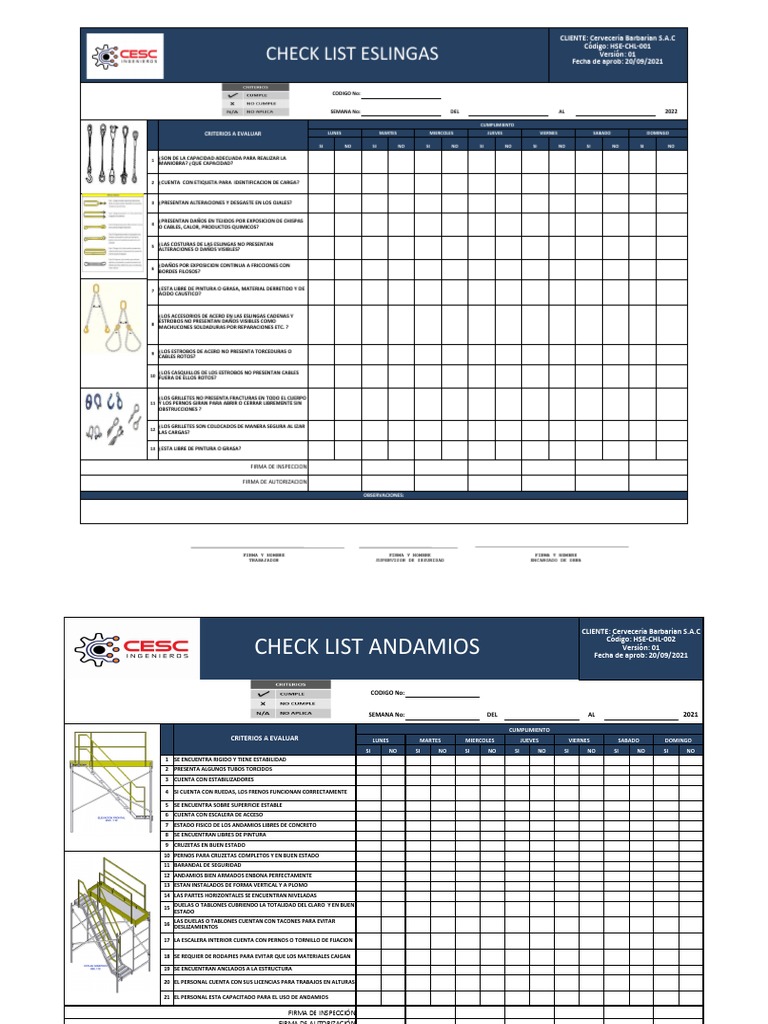 Check List de Equipos y Herramientas | Descargar gratis PDF | Equipo ...