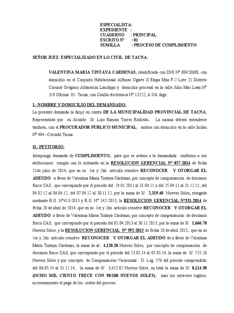 Demanda Civil | PDF | Demanda judicial | Principios éticos