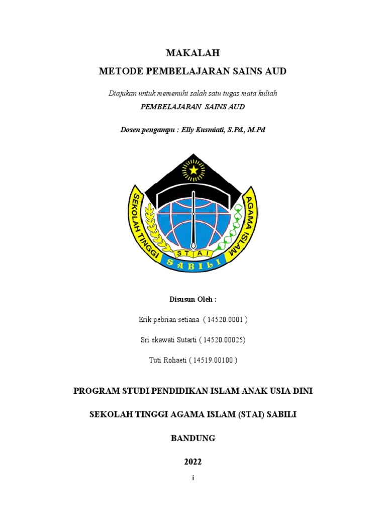 Metode Pembelajaran Sains AUD | PDF