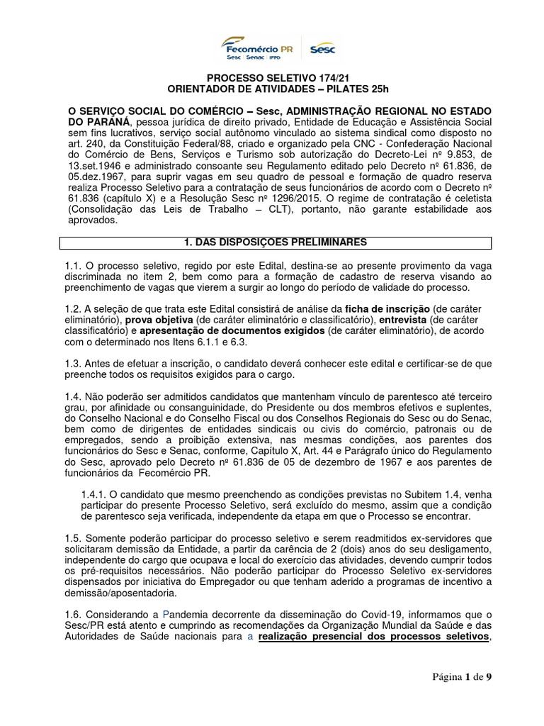 Processo Seletivo 19507 | PDF