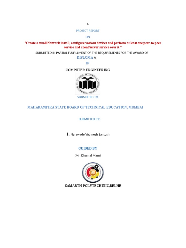 DCC Microproject | PDF | Client–Server Model | Peer To Peer