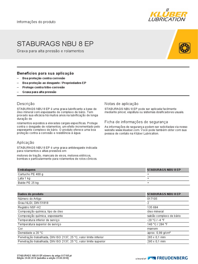 STABURAGS NBU 8 EP 017105 PI PT PT | PDF | Petróleo | Engenharia Mecânica