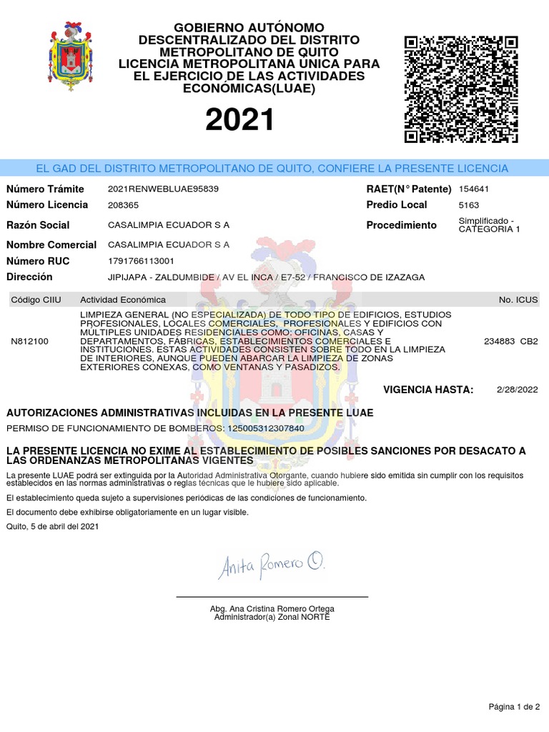 Licencia Única de Actividades Económicas | PDF | Justicia | Crimen y ...