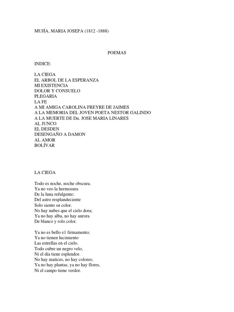 MUJÍA Poemas | PDF | Amor