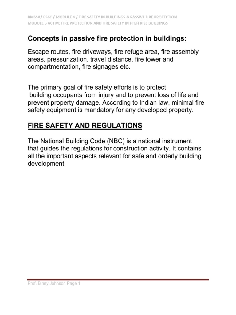 Fire Safety Regulations for Buildings | PDF | Stairs | Fire Safety