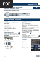 Ficha Tecnica Anclaje HIT RE 500 | PDF | Hormigón | Acero