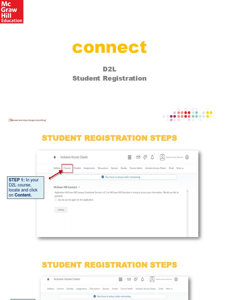 Connect D2L - Student Registration | PDF | Career & Growth