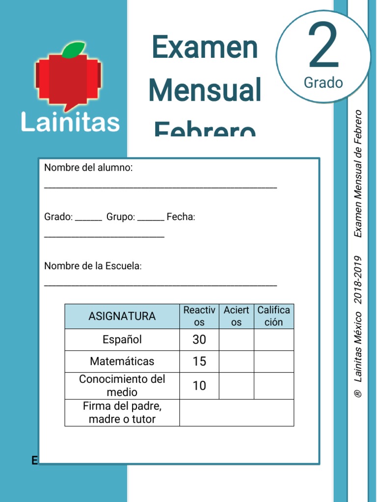 PR 02 Examen Mensual de Febrero | PDF