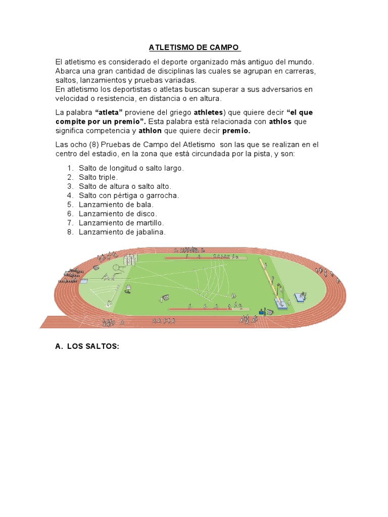 Atletismo de Campo | PDF | Deporte del atletismo | Juegos de habilidad ...