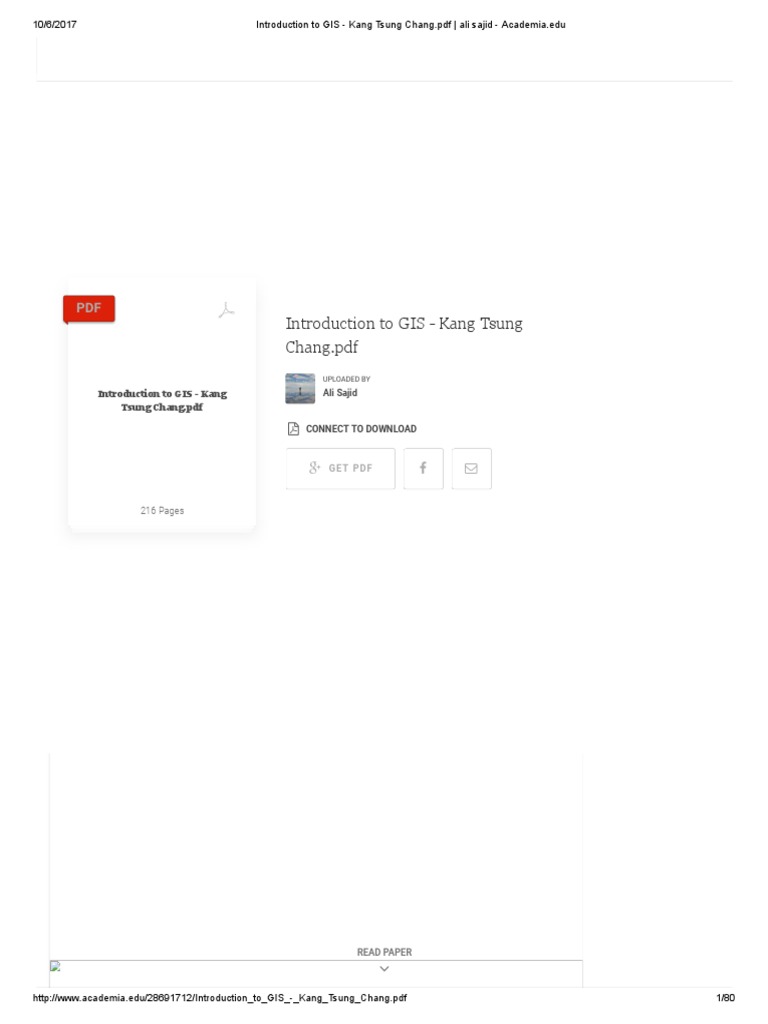 Introduction To GIS Kang Tsung Chang PDF | PDF | Science