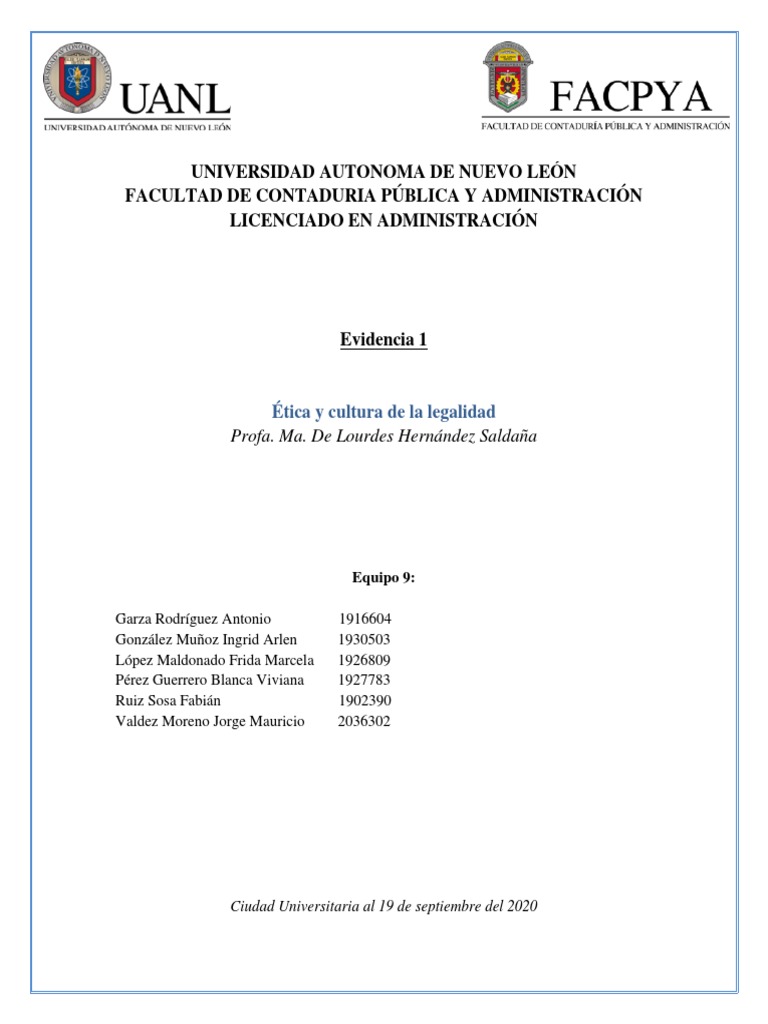 Ética Gpo - Be Eq.9 Ev1 | PDF | Moralidad | Comportamiento