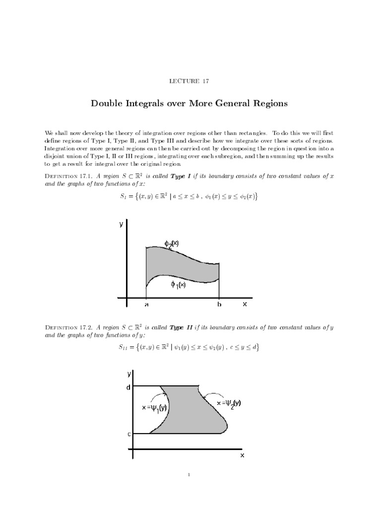 Double Integrals Over More General Regions | Download Free PDF ...