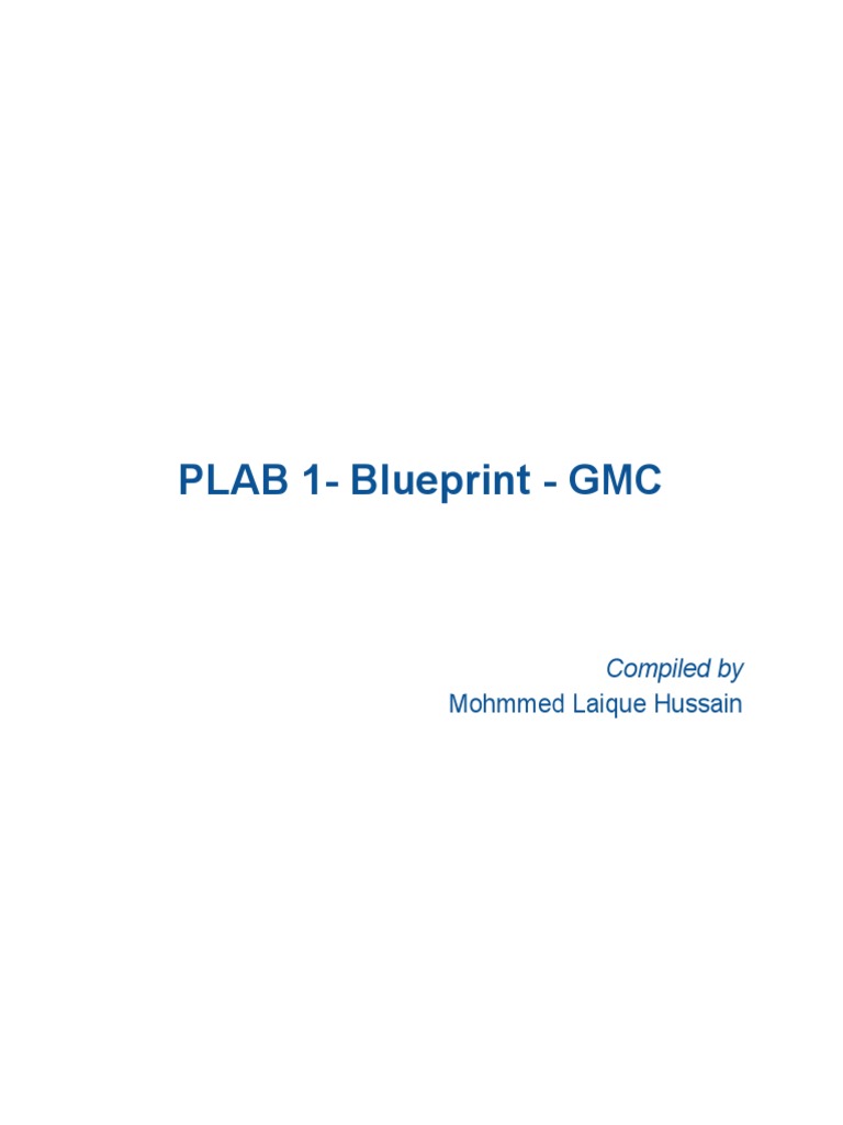 PLAB Blueprint - GMC | PDF | Respiratory Diseases | Heart