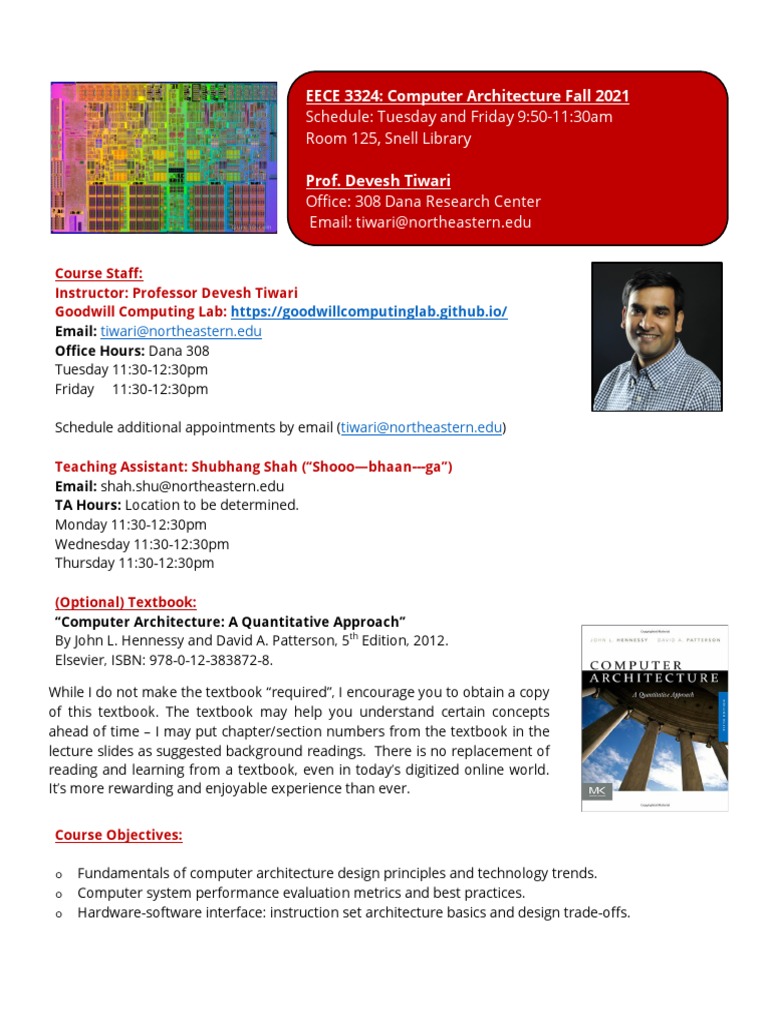 Syllabus Eece3324 Fall2021 Pdf Parallel Computing Test Assessment 