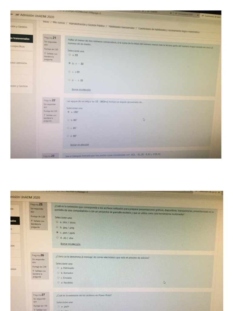 Preguntas UnADM | PDF