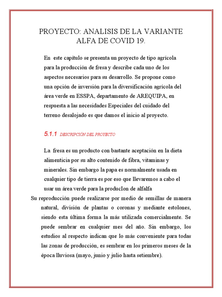 Proyecto Covid Alfa | PDF | Agricultura | Hidróxido de sodio