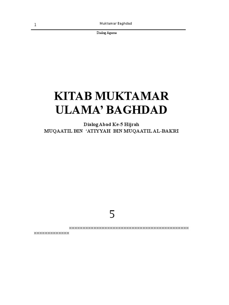 Muktamar Baghdad | PDF