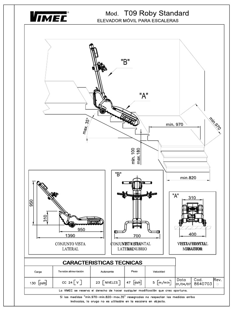 Guía Técnica Oruga Roby T09 Vimec | PDF