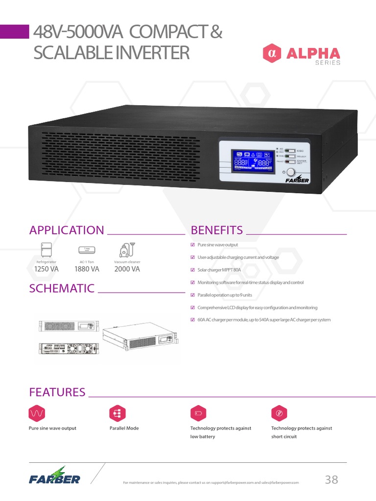 FA INV 48V 5000VA Datasheet | PDF