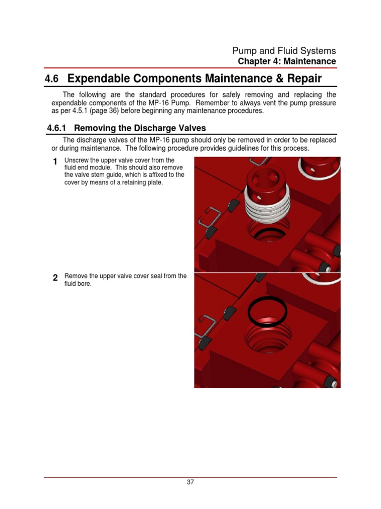 Triplex Pump Maintenance Manual | PDF | Pump | Valve