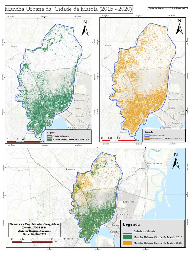 Mancha Urbana da Matola (2015-2020) | PDF | Geodésia
