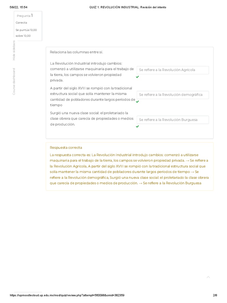 Quiz sobre la Revolución Industrial | PDF | Revolución industrial | Hierro