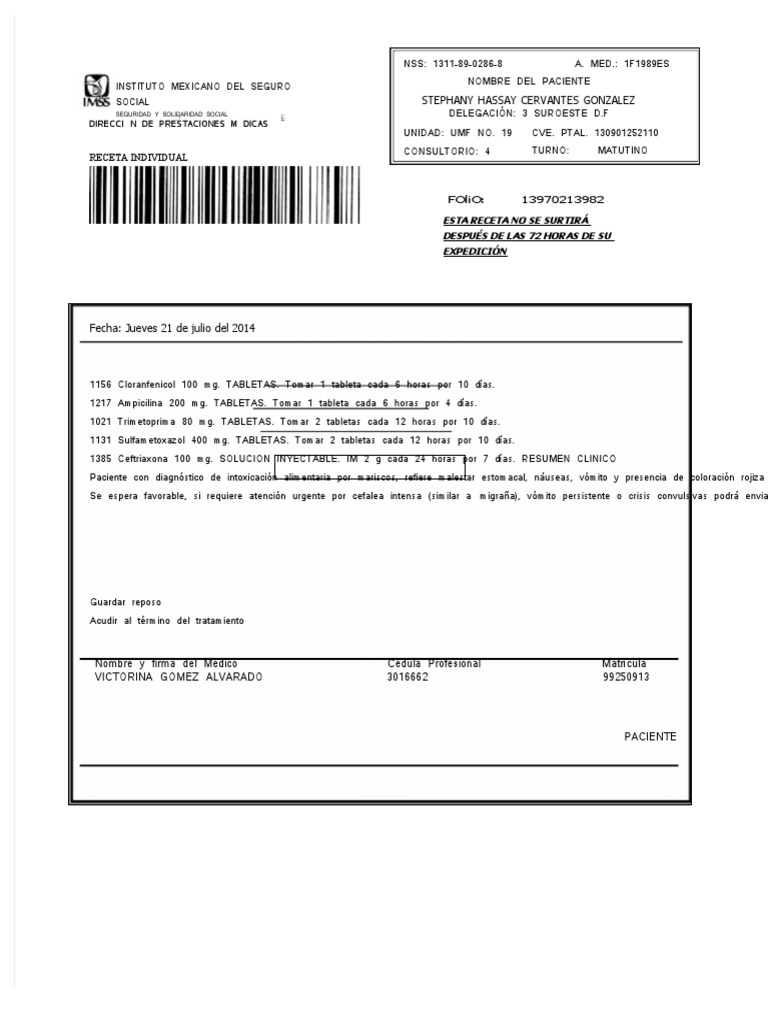 Receta Imss | PDF