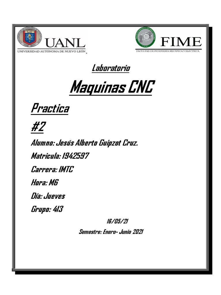 Practica 2 Maquinas CNC | PDF