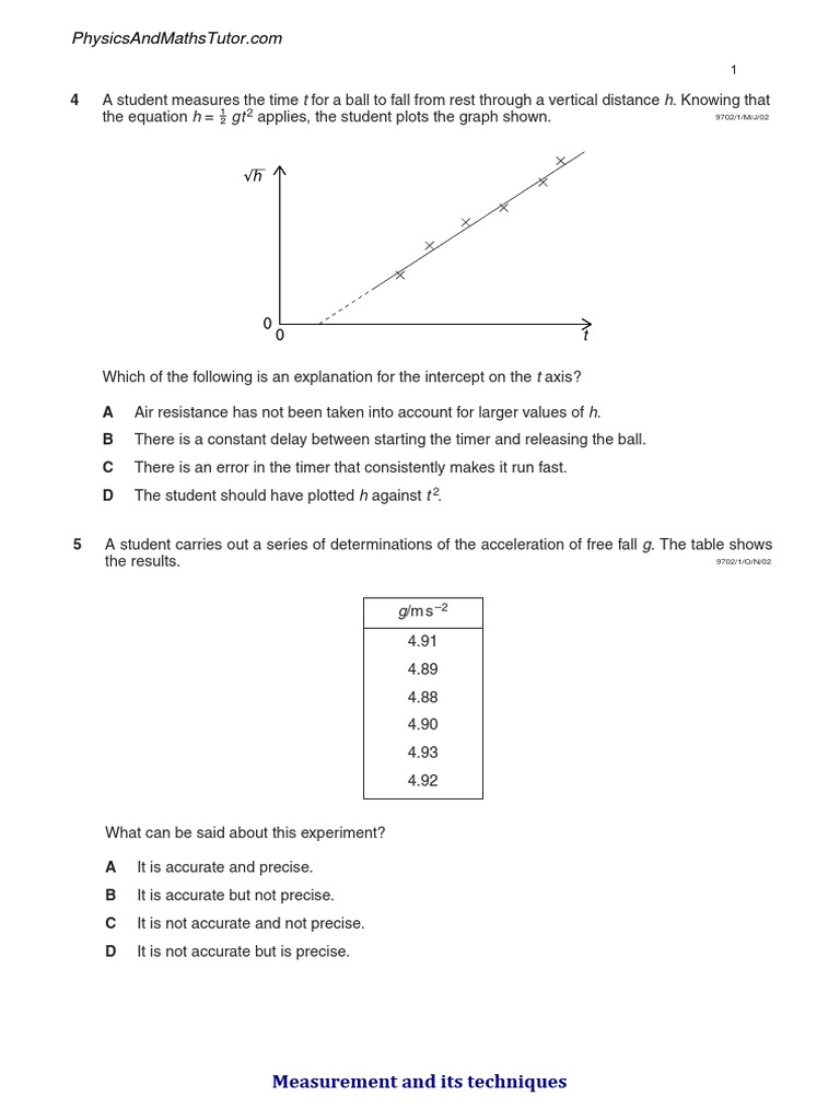Measurement Techniques | PDF | Observational Error | Measurement