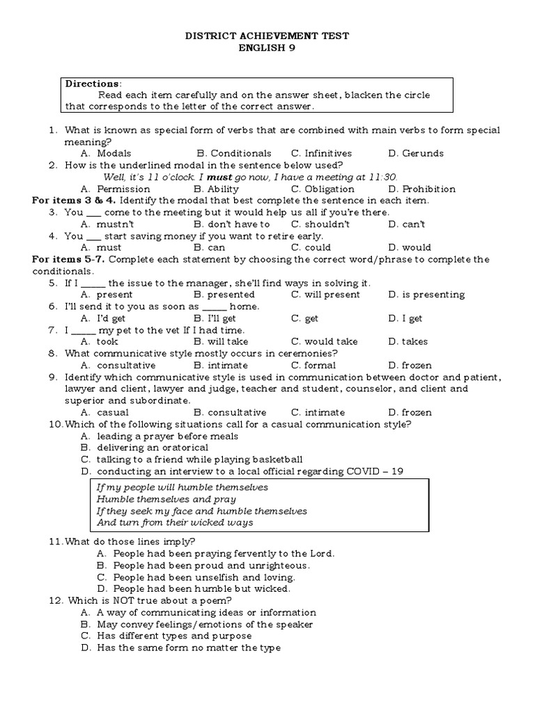 English9 Dat TQ | PDF | Bias | Facebook