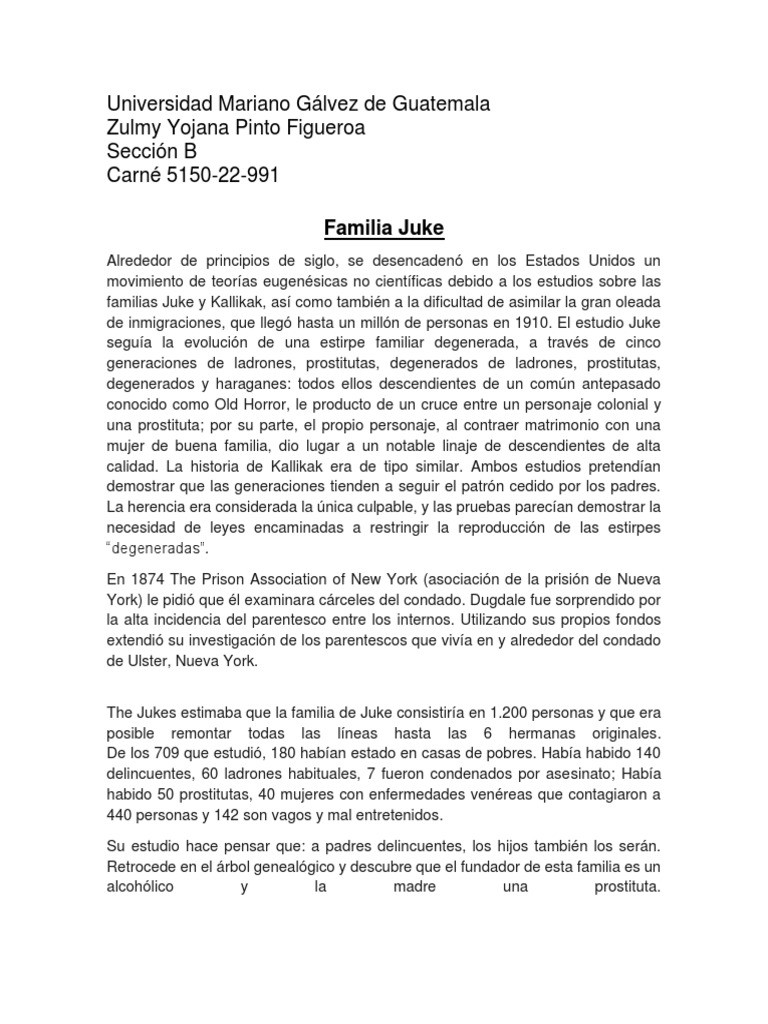 Familia Juke | PDF