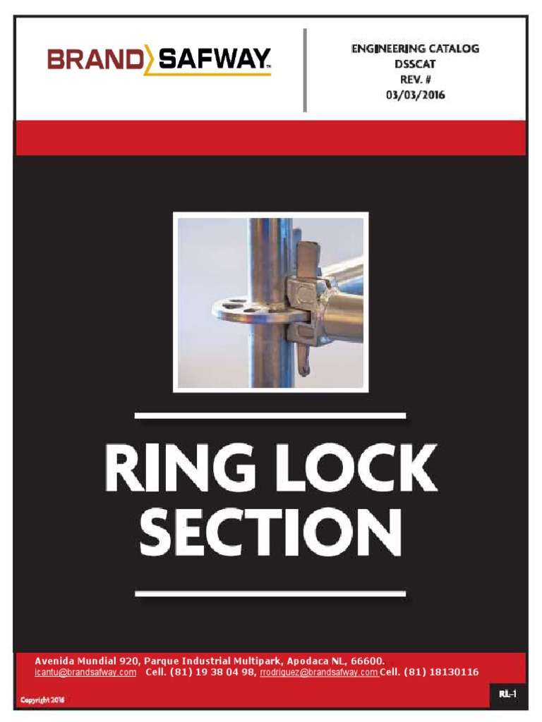 Max Load Capacity BrandSafway MX Eng Catalog Ringlock | PDF | Civil ...