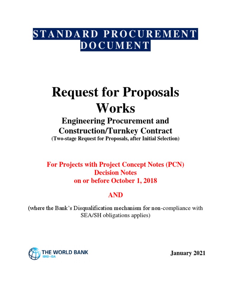Tender Document For Turnkey ?projects - 2 | PDF | Request For Proposal ...