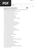 FT50 Journal List for 2025 | PDF