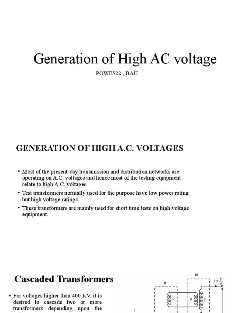 Generation of High AC Voltage | PDF | Transformer | Resonance