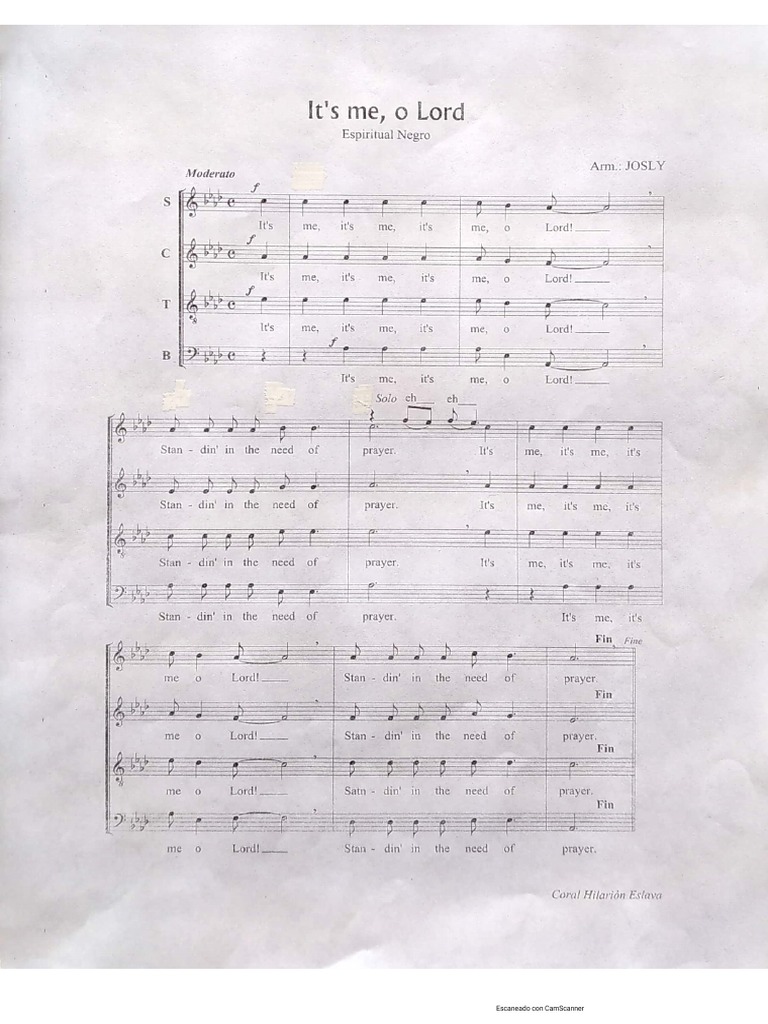 It's Me, o Lord | PDF