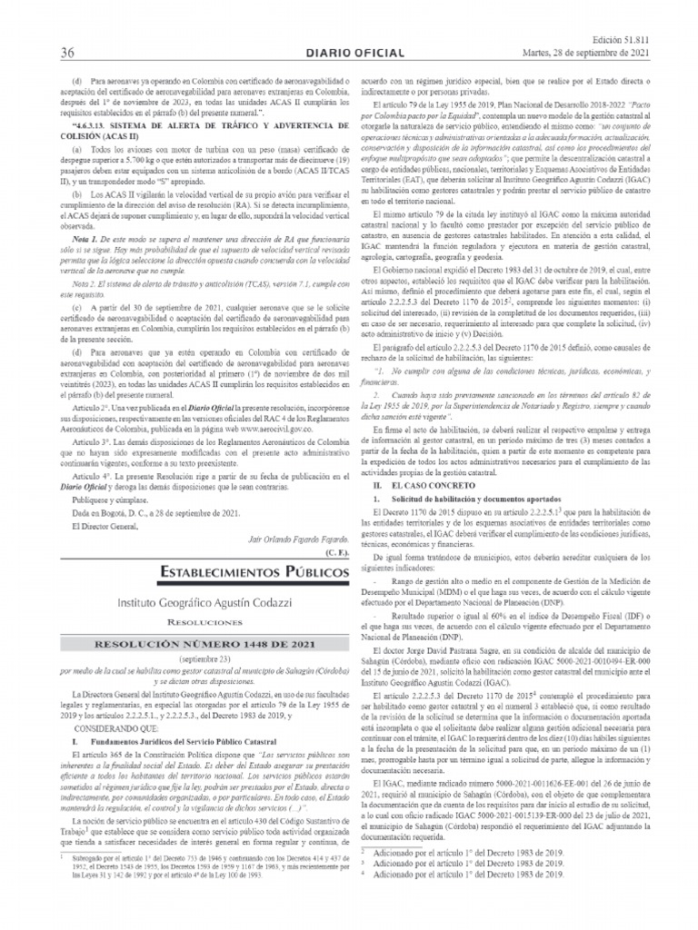 Resolucion 1448 de 2021 de IGAC | PDF