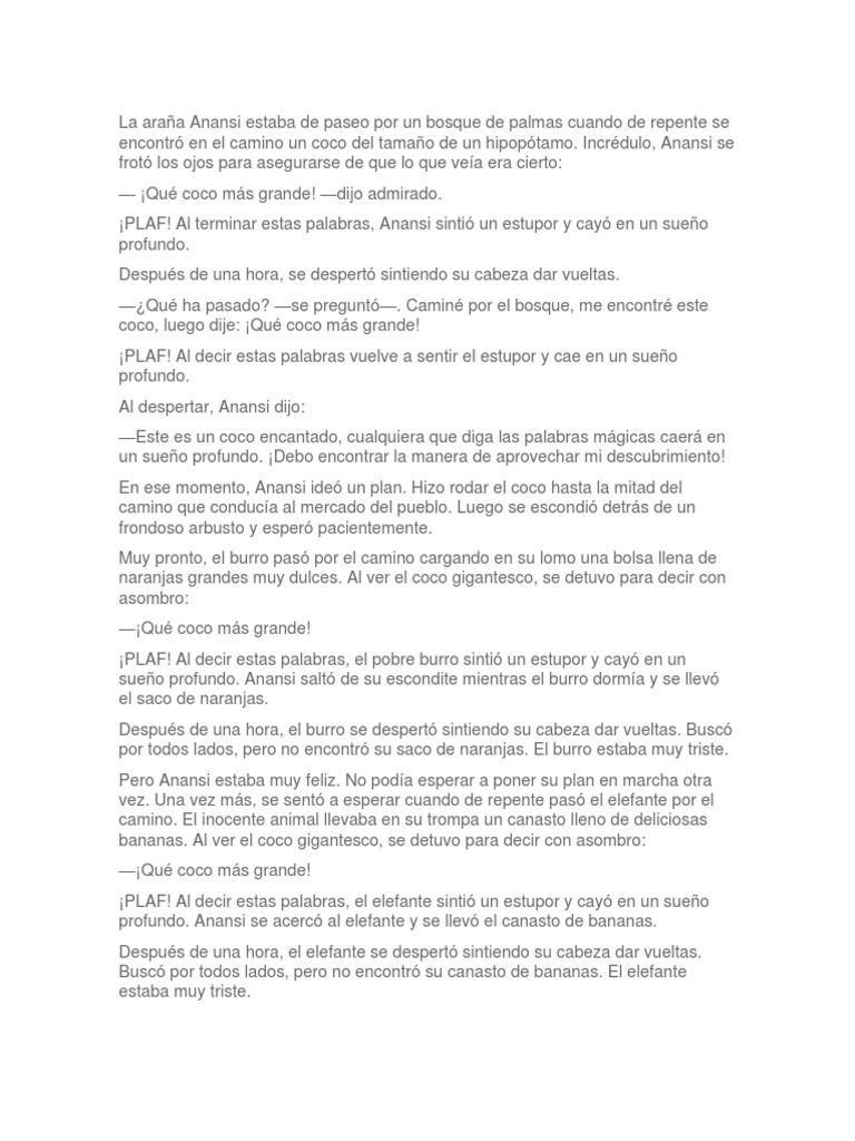 Anansi y El Coco Encantado | PDF