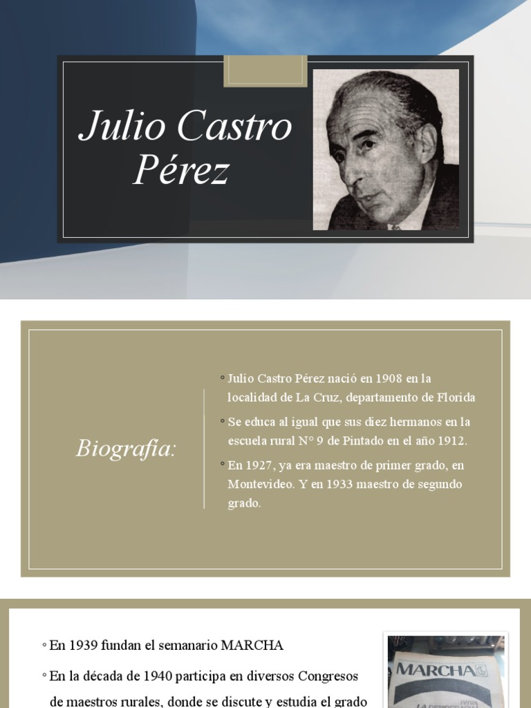 Biografía de Julio Castro Pérez | PDF | John Dewey | Método de enseñanza