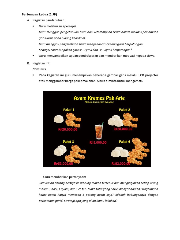 MENENTUKAN SOLUSI SPLDV MELALUI GRAFIK DAN ALJABAR | PDF