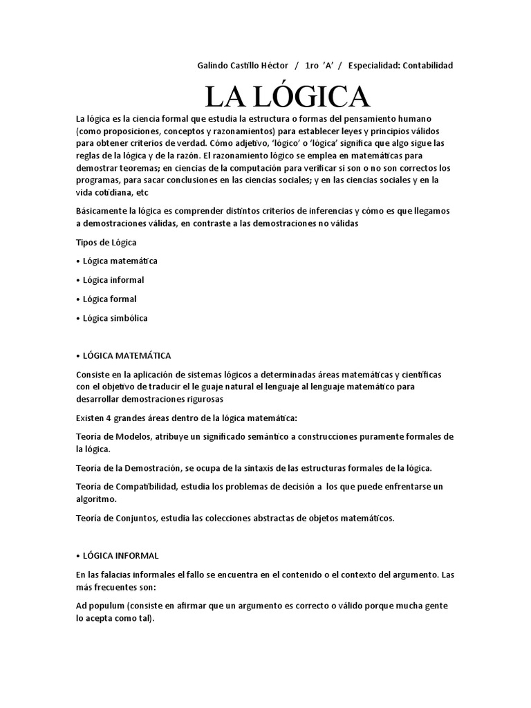 Tipos y Aplicaciones de la Lógica | PDF | Lógica | Lógica matemática