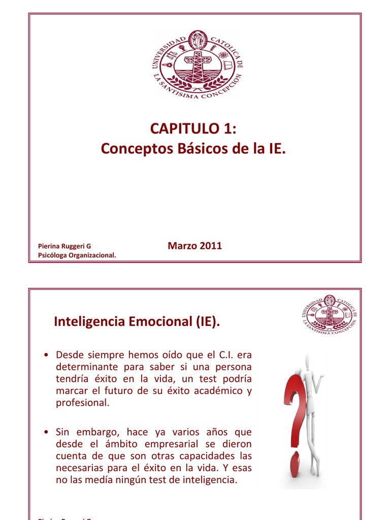 Cap. 1 Conceptos Basicos de La IE | PDF | Inteligencia emocional | Las emociones