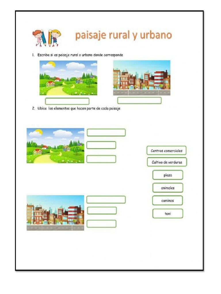 1° A Paisaje Rural y Urbano | PDF