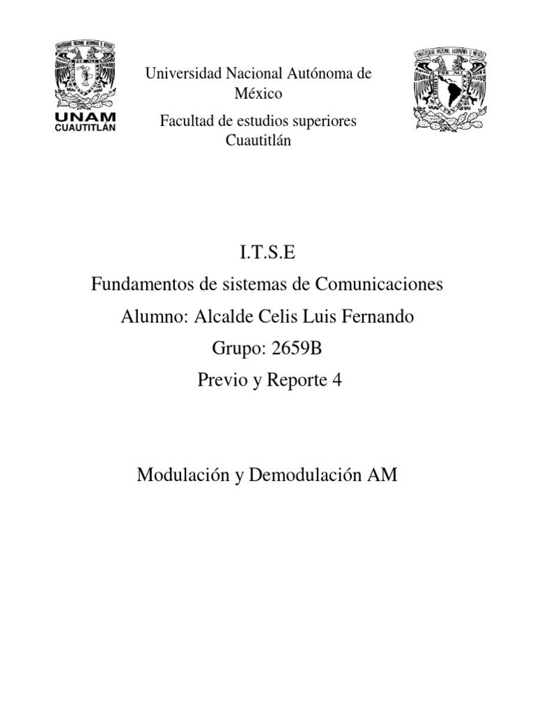 Previo y Reporte 4 | PDF | Amplificador | Modulación