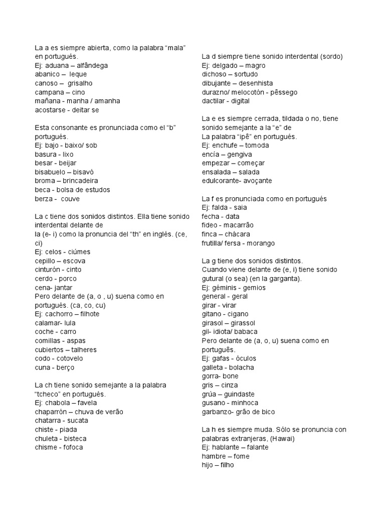 Alfabeto Em Espanhol Pdf