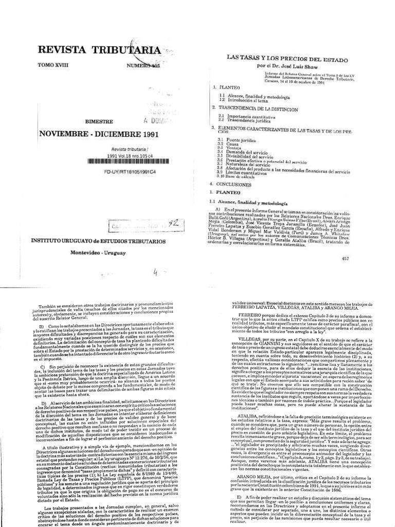 SHAW José Luis - Rev. Tributaria #105 | PDF